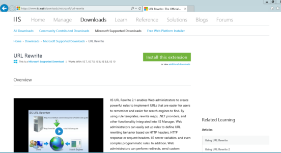 Windows Enabling Url Rewrite In Iis Hostens Knowledgebase